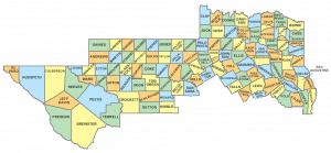 TEXAS COUNTIES DIVIDED - Bound to Stay Bound Books