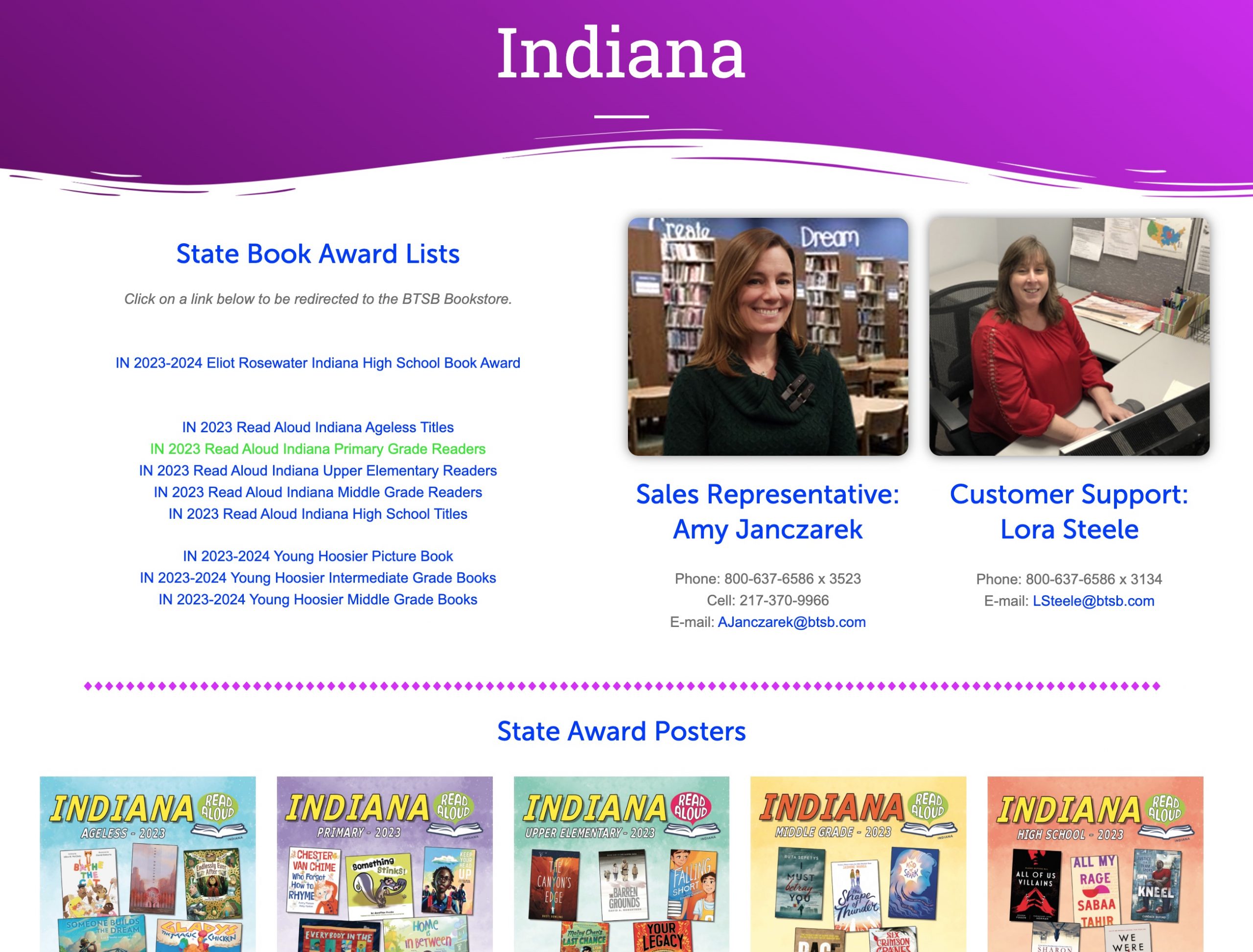Indiana – Amy Janczarek - Bound to Stay Bound Books