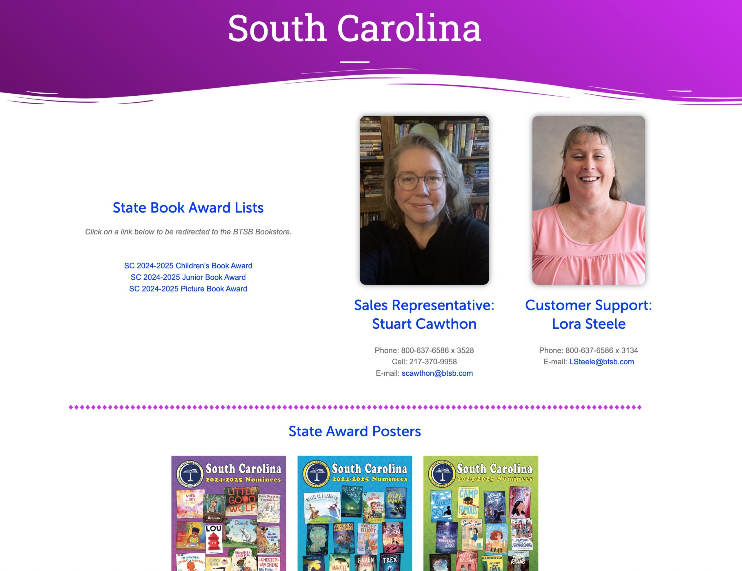 South Carolina – Stuart Cawthon - Bound to Stay Bound Books